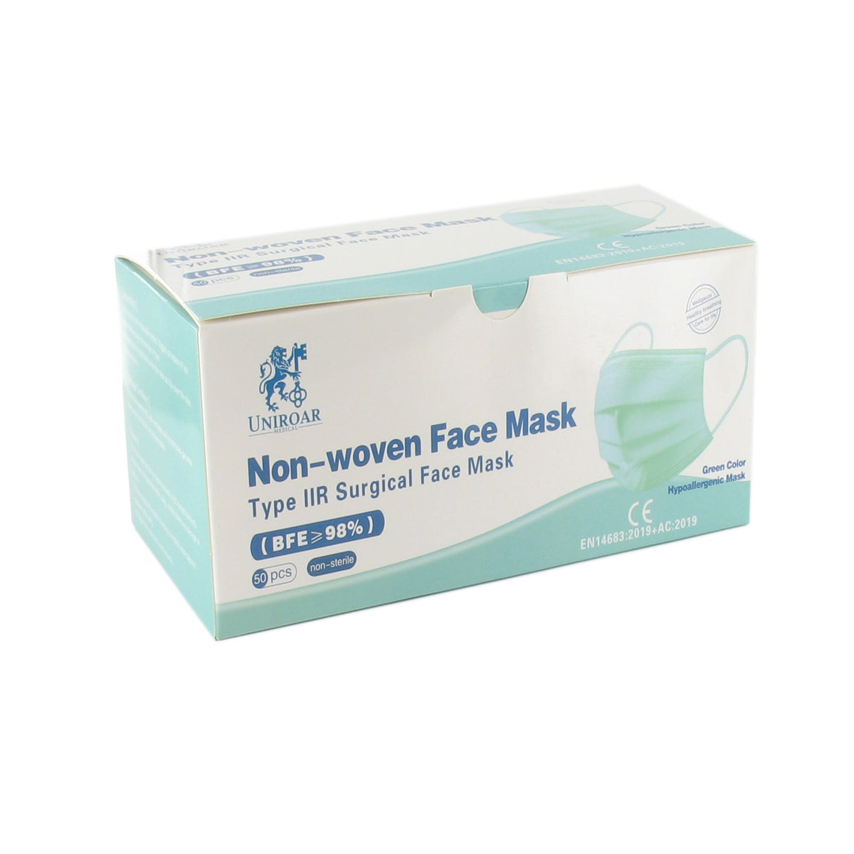 Surgical Face Mask Type IIR Ear Loop – Pack of 50 – Medical Care Essentials