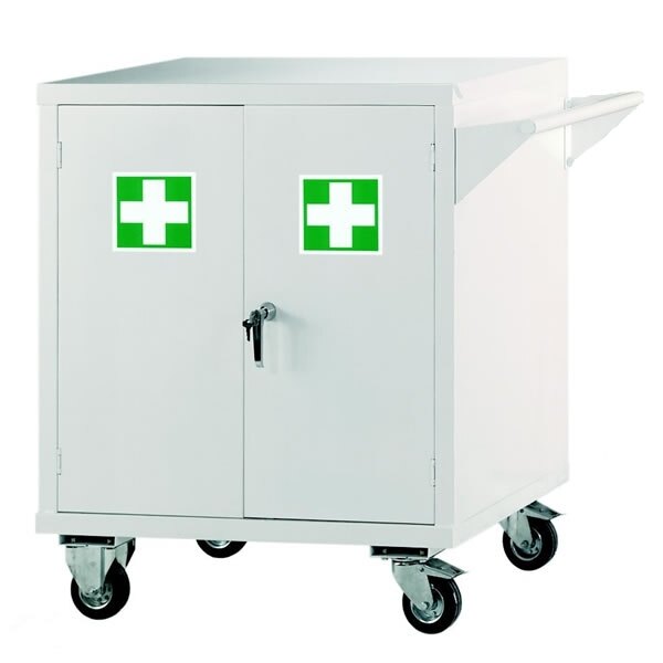 Mobile First Aid Storage Cabinets 915x915x600mm – Medical Care Essentials